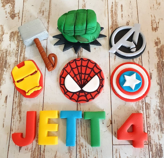 Superhero Fondant Cupcake Toppers