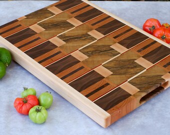 End Grain Butcher Block Plaid Cutting Board and Bowl - Etsy