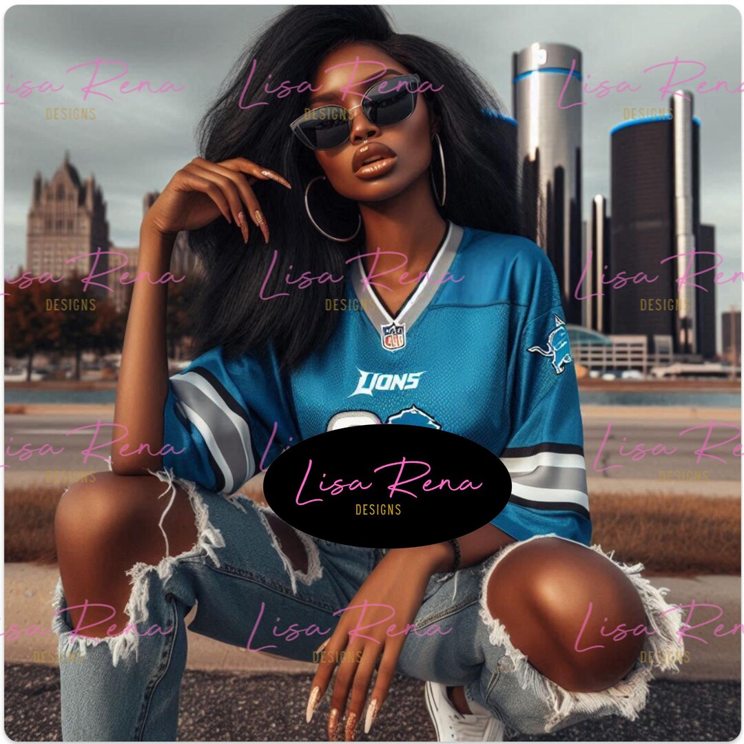 Detroit Girl. Lions Gear One Pride Detroit Skyline (4) Digital Art for ...