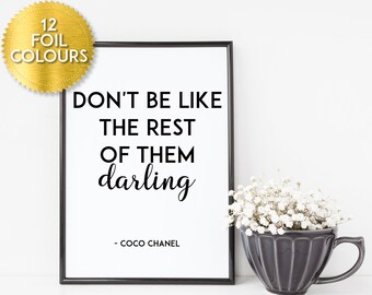 Coco Chanel Quote | Etsy