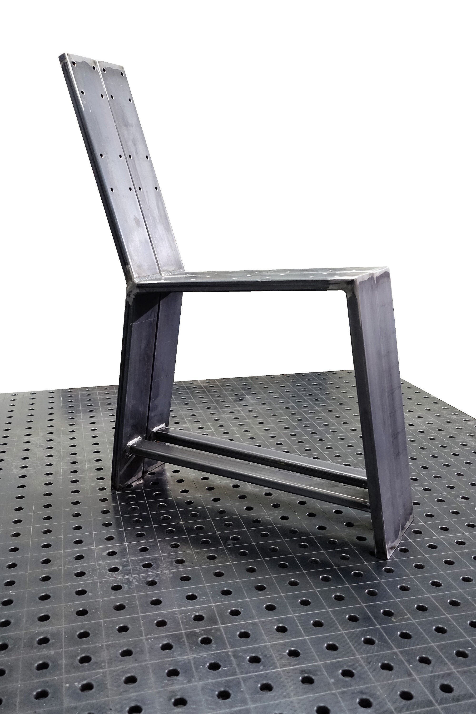 1 Piece Bench Legs With Backrest Bench Frame Raw Steel With Inclination ...