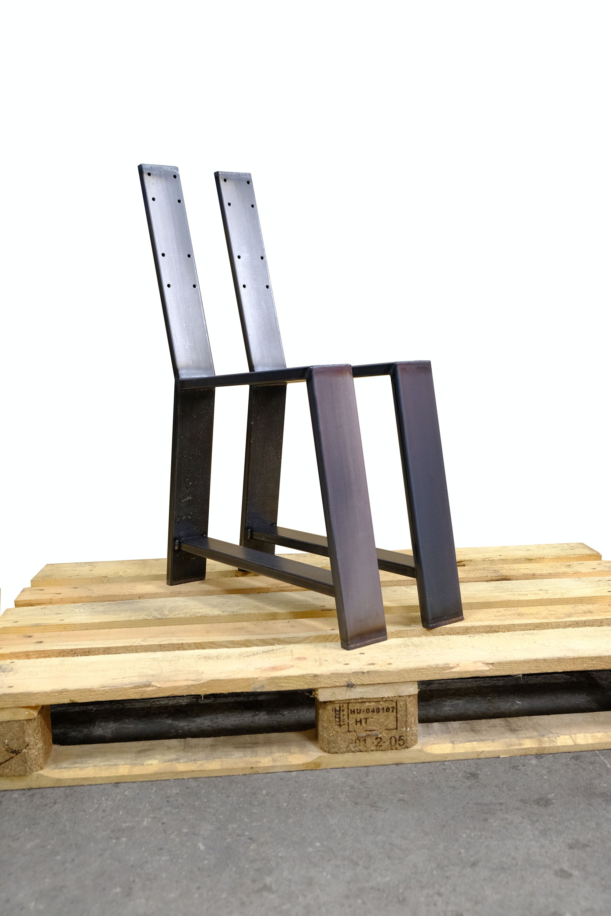 1 Piece Bench Legs With Backrest Bench Frame Raw Steel With Inclination ...