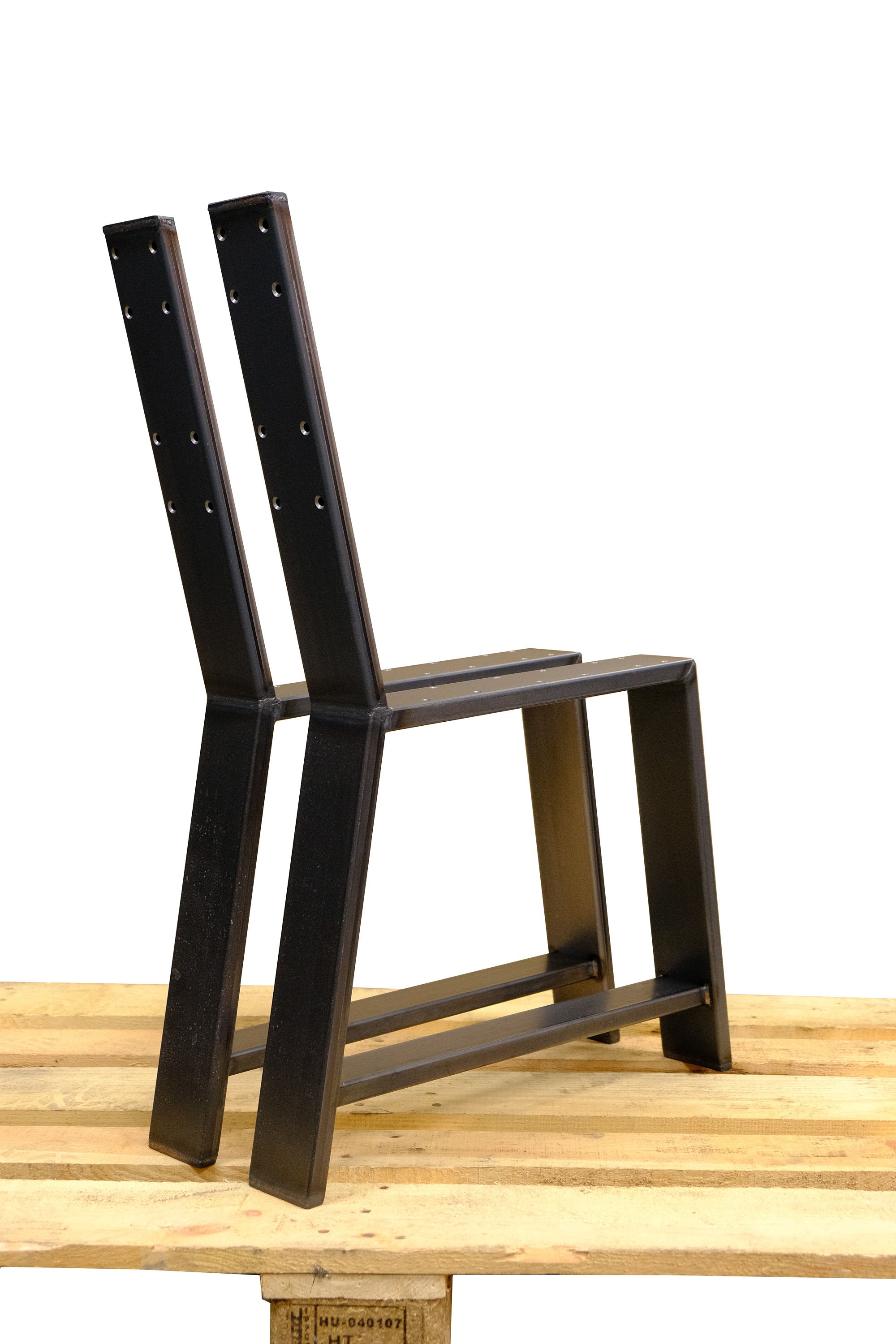 1 Piece Bench Legs With Backrest Bench Frame Raw Steel With Inclination ...