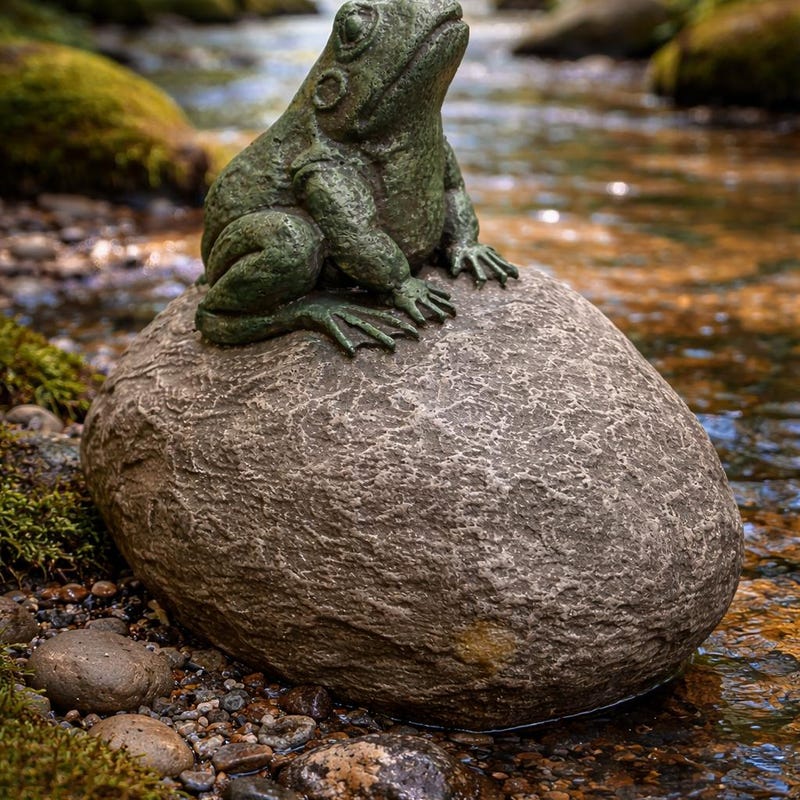 Large Garden Frog Statues - Etsy