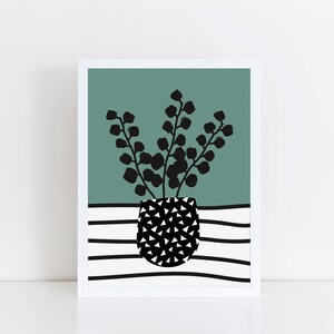 Eucalyptus Green Print, Kitchen Poster, Botanical Theme Print ...