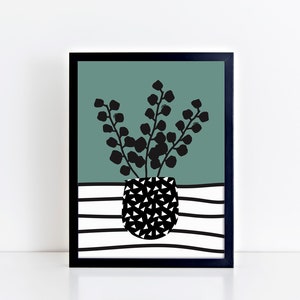 Eucalyptus Green Print, Kitchen Poster, Botanical Theme Print ...