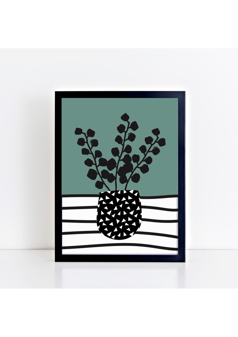 Eucalyptus Green Print Kitchen Poster Botanical Theme Print - Etsy