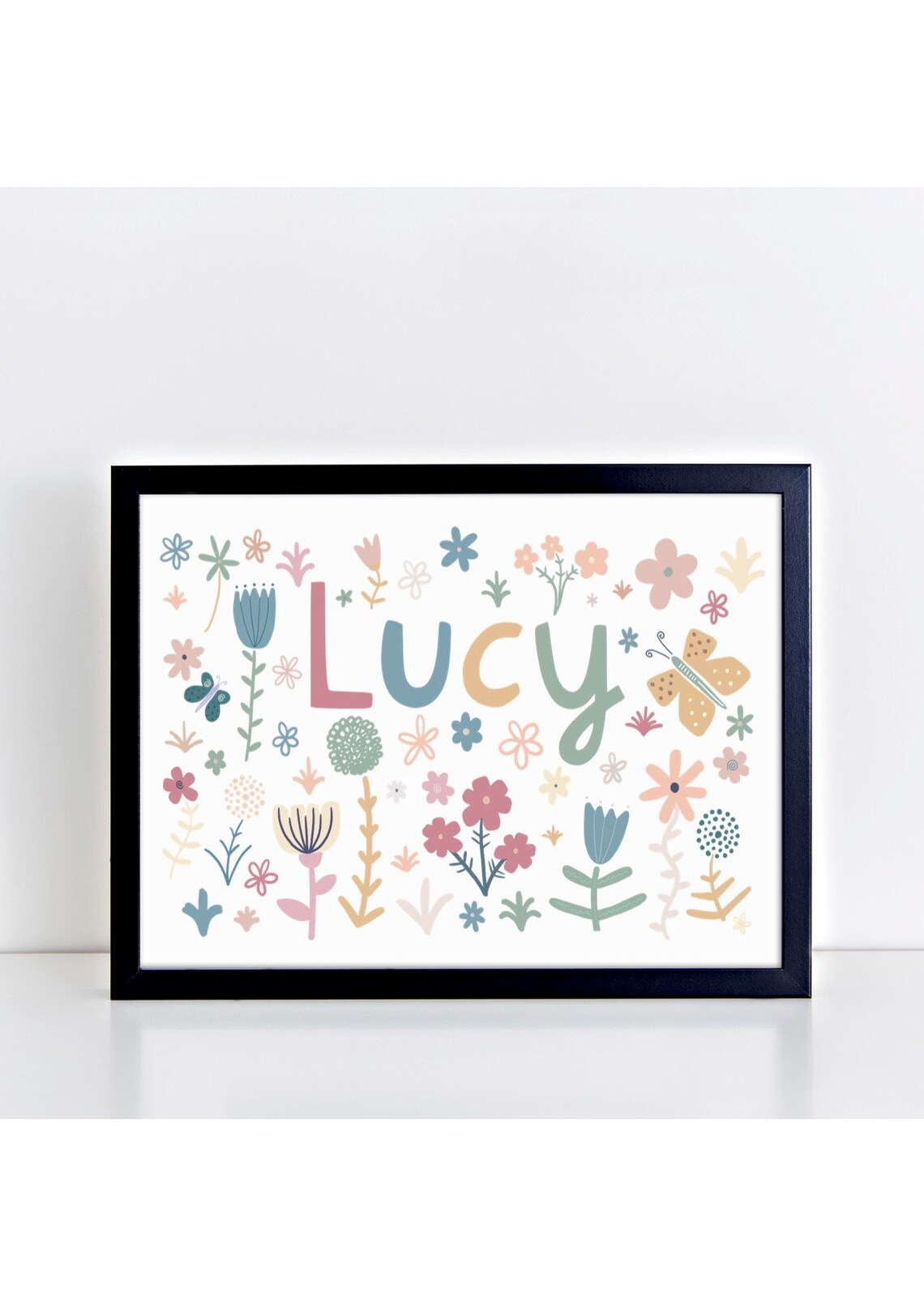Spring Flowers Personalised Name Print Custom Name Poster - Etsy UK