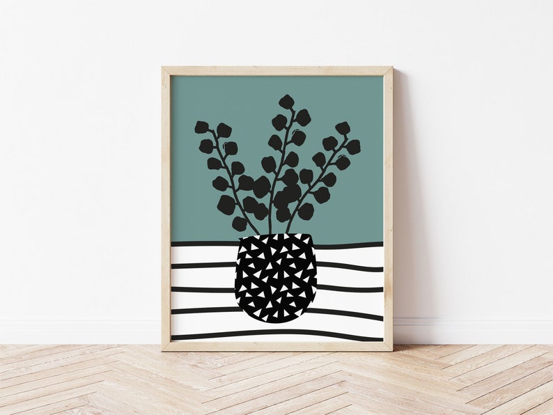 Eucalyptus Green Print Kitchen Poster Botanical Theme Print - Etsy