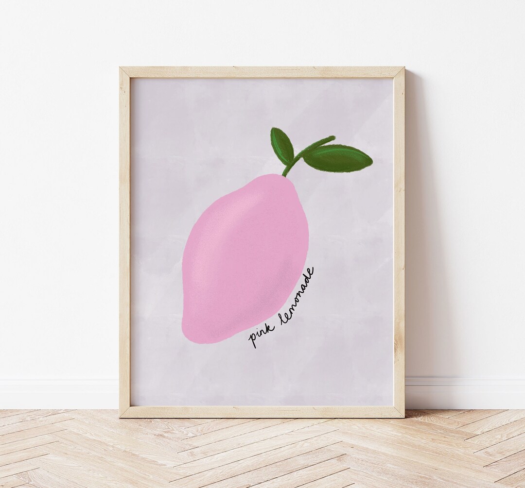 Pink Lemonade Print: Mediterranean Kitchen Wall Art - Etsy