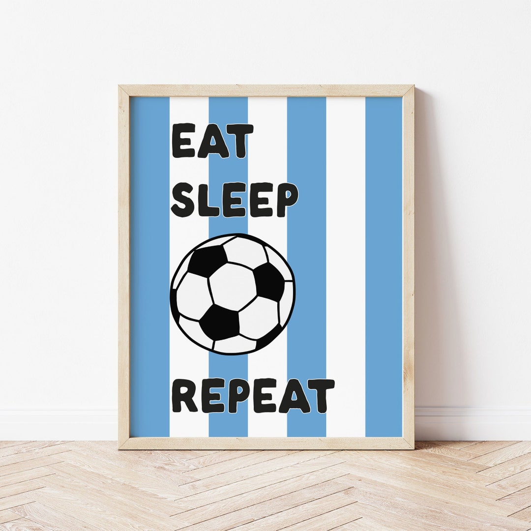 Football Pitch Goal Print, Football Poster, Soccer Poster, Boy Room ...