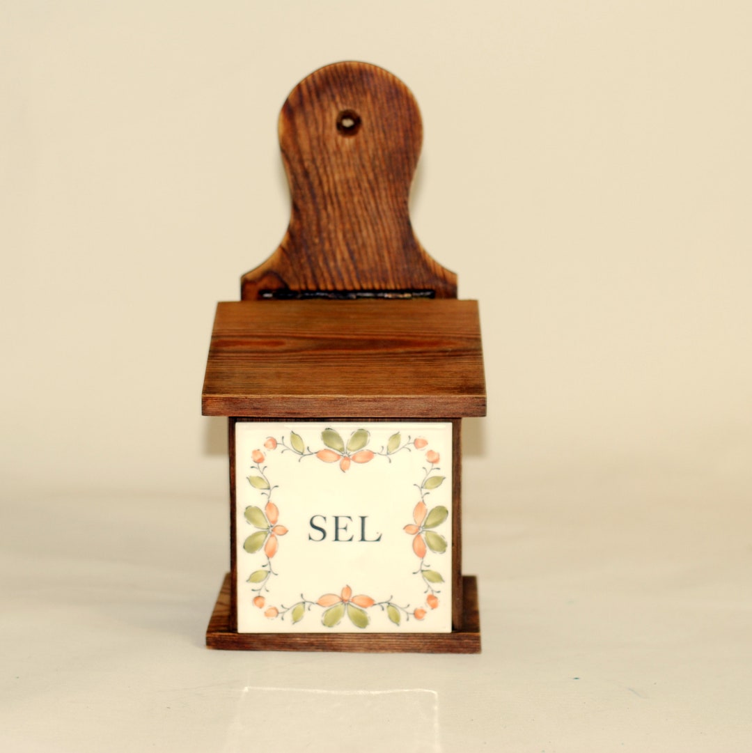 Old Wooden Salt Box, With Lid, Kitchen Wall Decoration - Etsy
