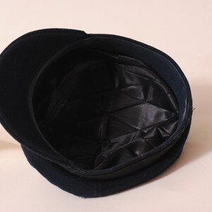 Navy Blue Wool Sailor Cap - Etsy