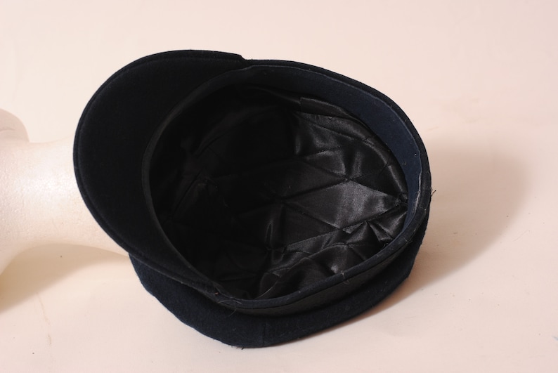 Navy Blue Wool Sailor Cap - Etsy