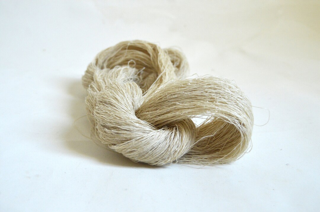 1 19th C French Hemp Yarn, Home Spun, Hemp, Natural Yarn, Weaving ...