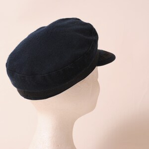 Navy Blue Wool Sailor Cap - Etsy