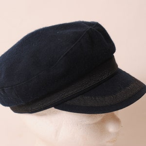 Navy Blue Wool Sailor Cap - Etsy