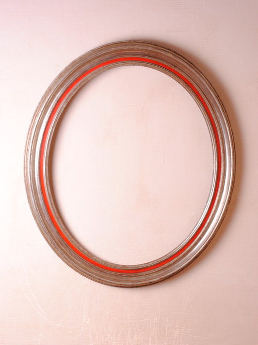 Old Golden and Red Frame, Oval Frame - Etsy