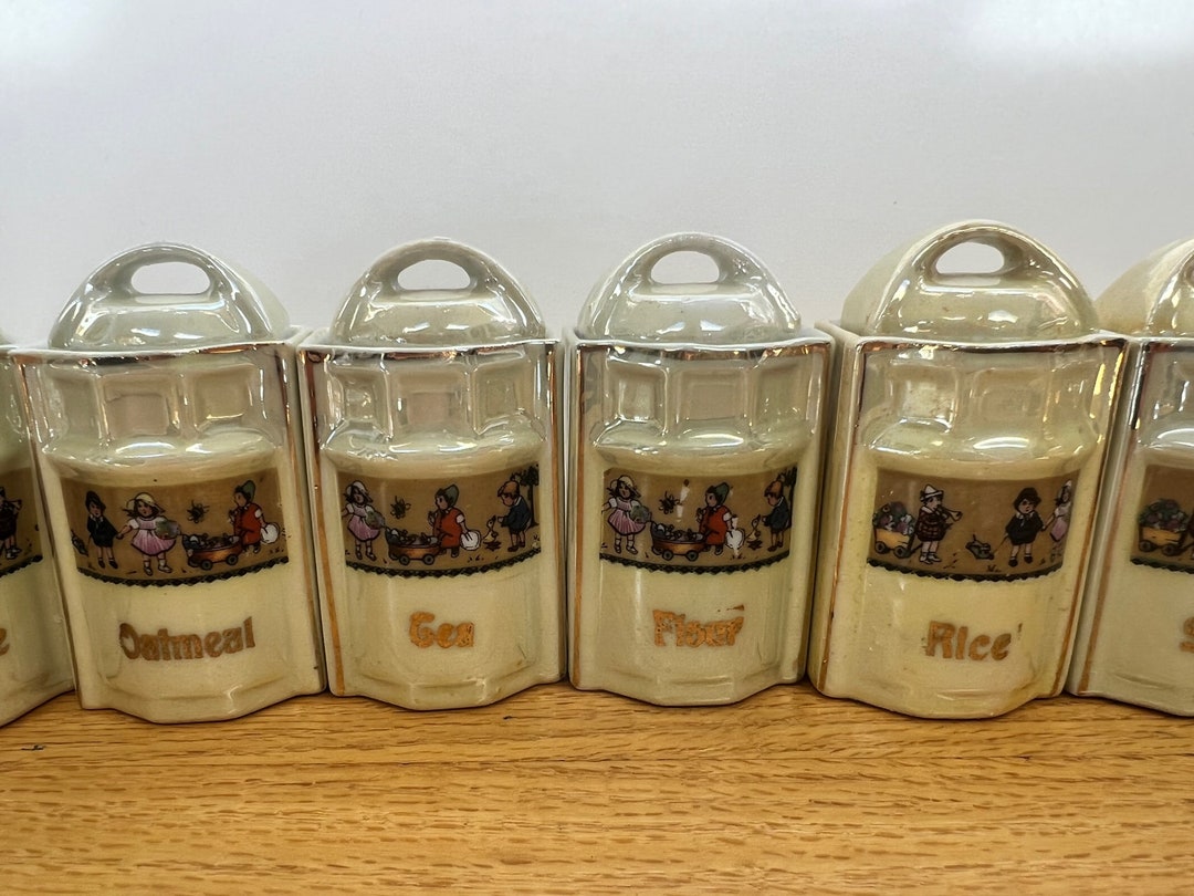Museum Quality Mint Vintage German Condiment Spice Set Porcelain ...
