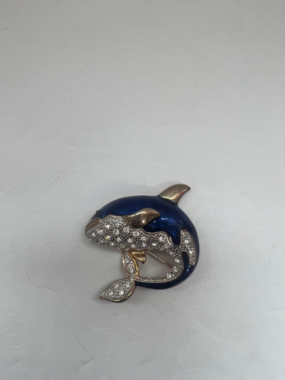 vintage blue ocean enamel - Gem