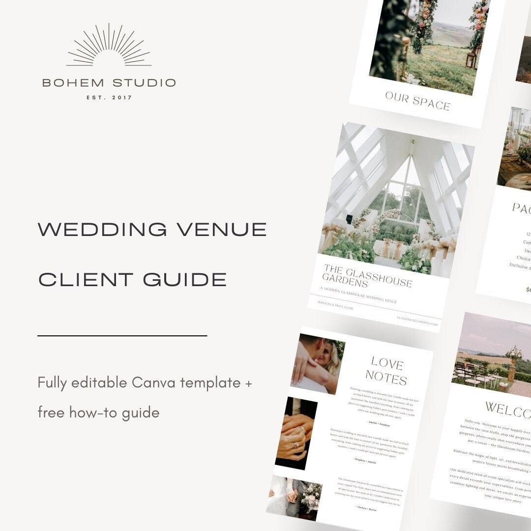 Fully Editable Canva Template for Venues and Event Spaces Client ...