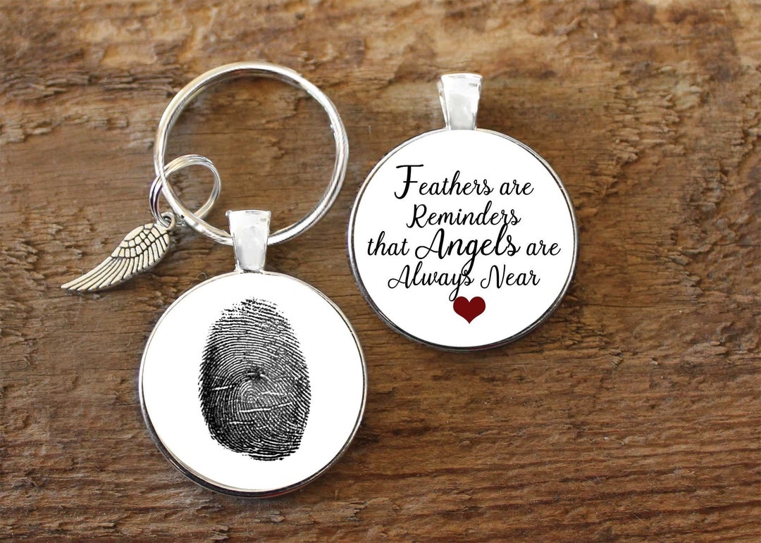 Fingerprint Memorial Keychain, Feathers Are Reminders Poem, Family ...