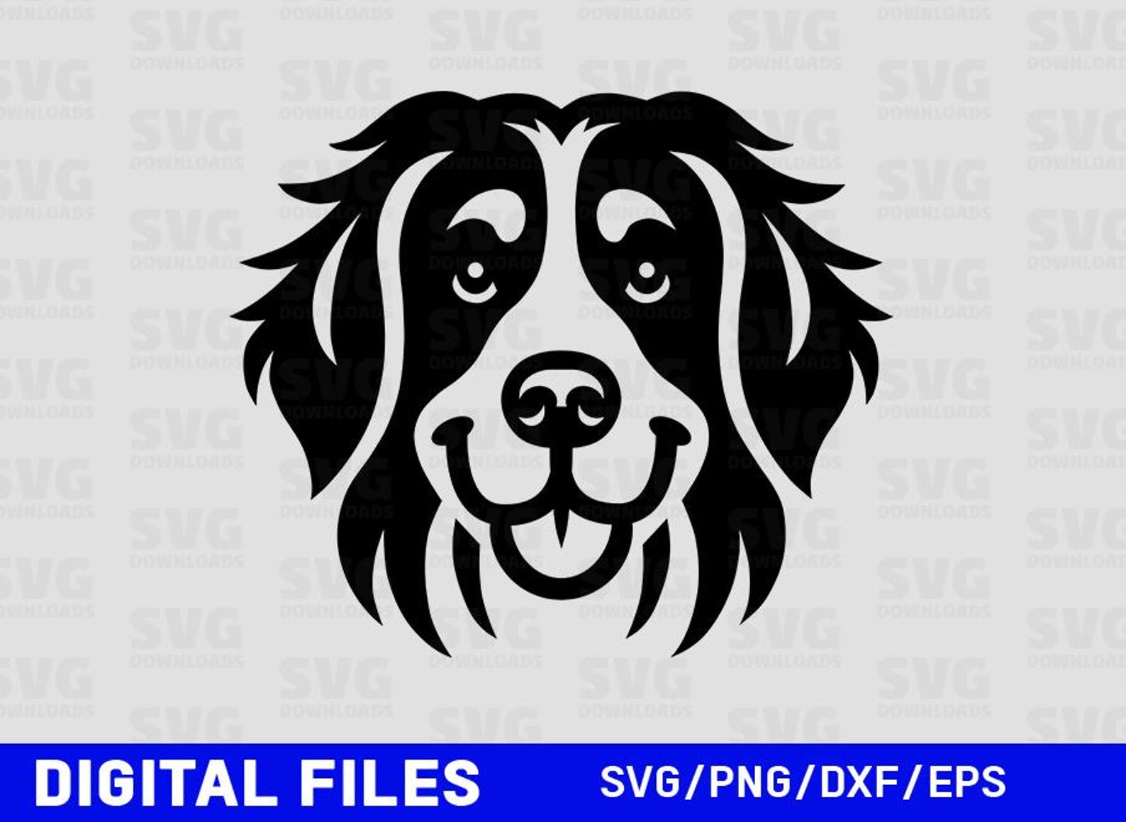 Bernese Mountain Dog SVG, Silhouette Cut Files, Cricut Files, Clipart ...