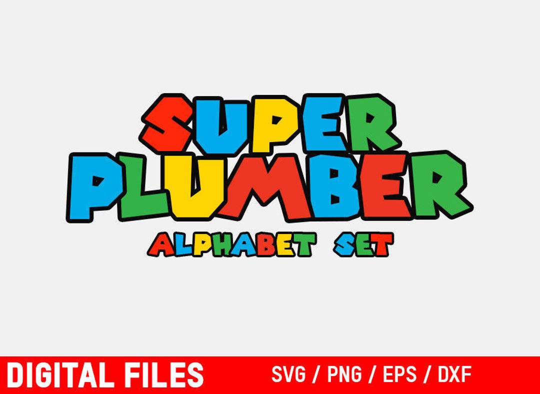 Super Plumber Alphabet Set | SVG Font - Etsy
