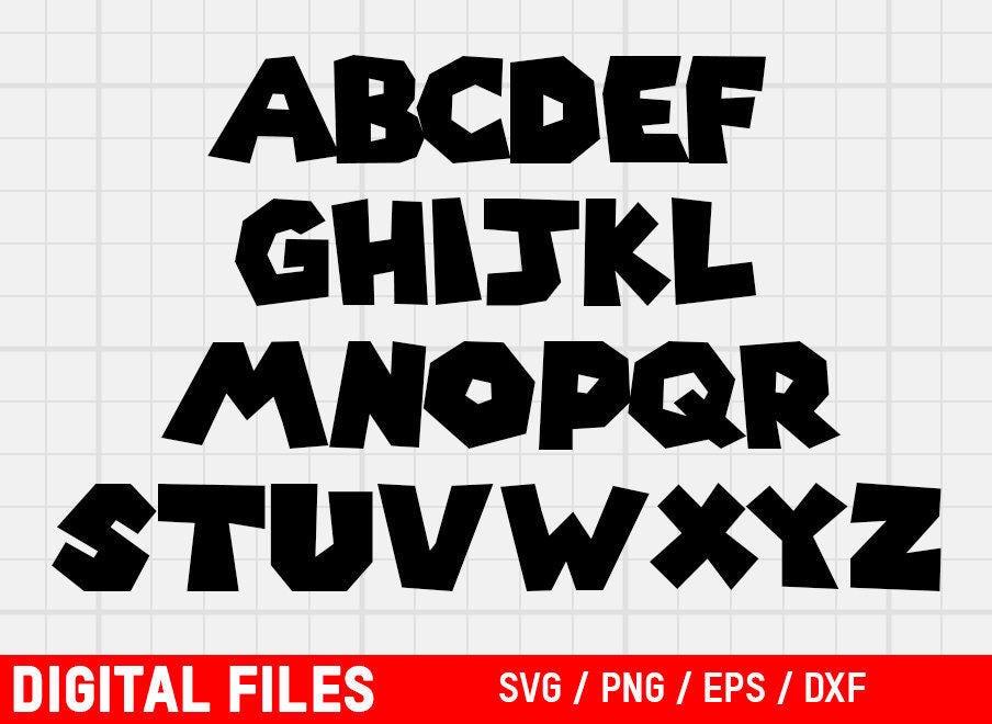 Super Plumber Alphabet Set SVG Font | Etsy UK
