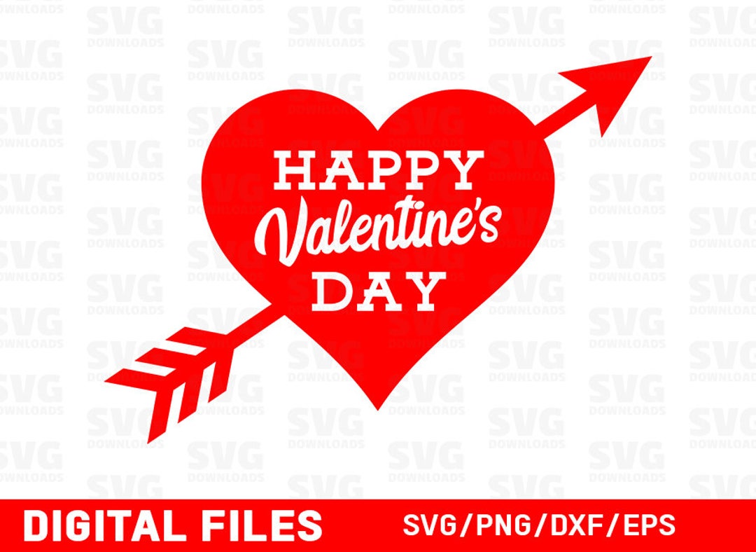 Happy Valentines Day Heart SVG | Valentine SVG | Love SVG | Valentines ...