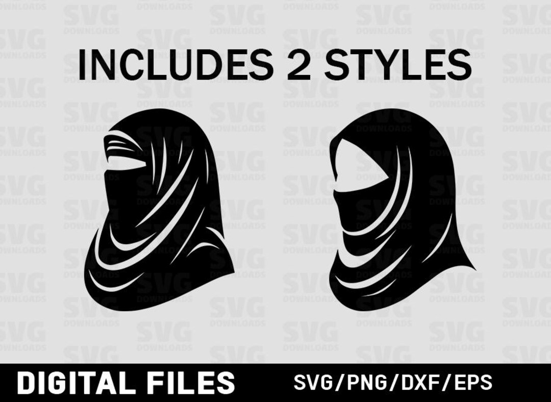 Niqab SVG, Silhouette Cut Files, Cricut Files, Clipart, Printable - Etsy