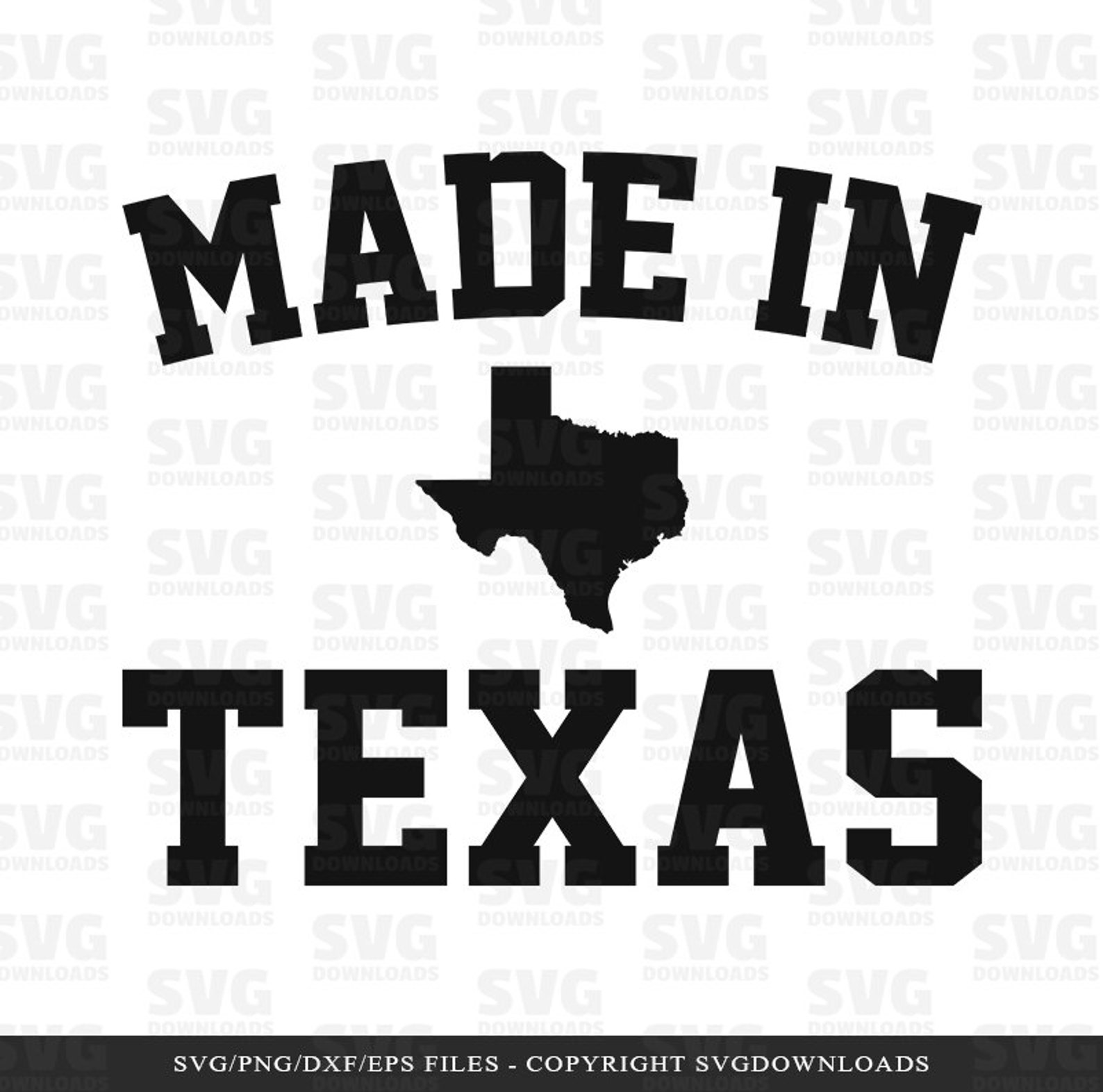 Made in Texas SVG | Texas State SVG | Silhouette Cut Files | Cricut ...