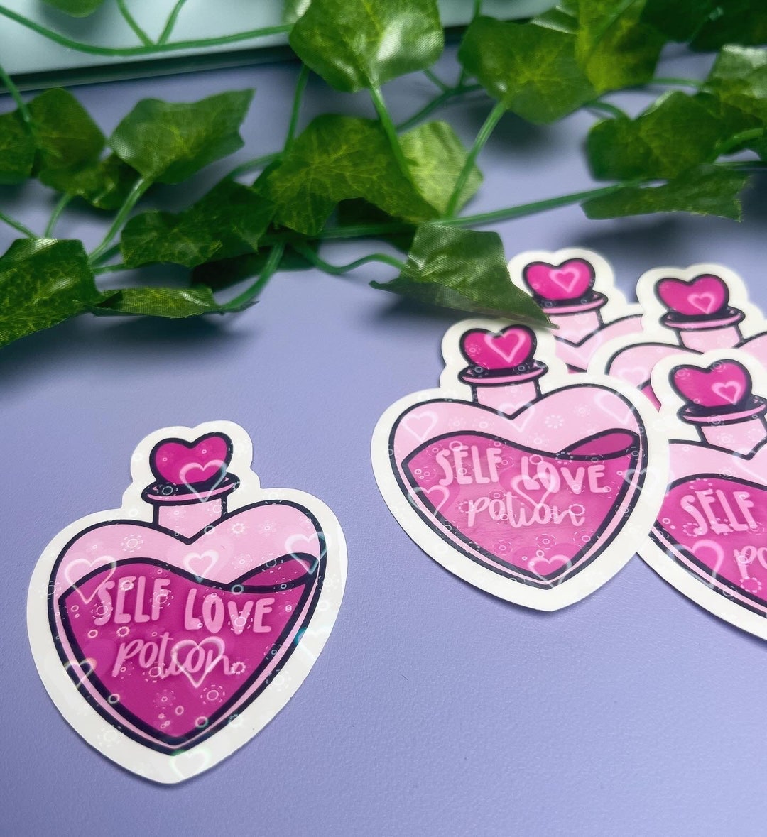 Self Love Potion Holographic Sticker - Etsy