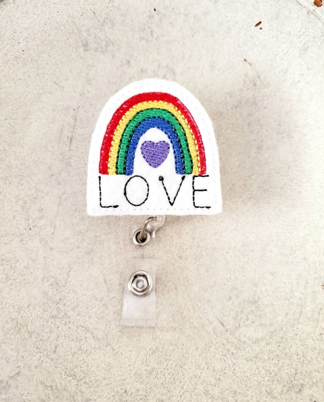 Love Rainbow Badge Reel Love Wins Badge Cute ID Badge - Etsy