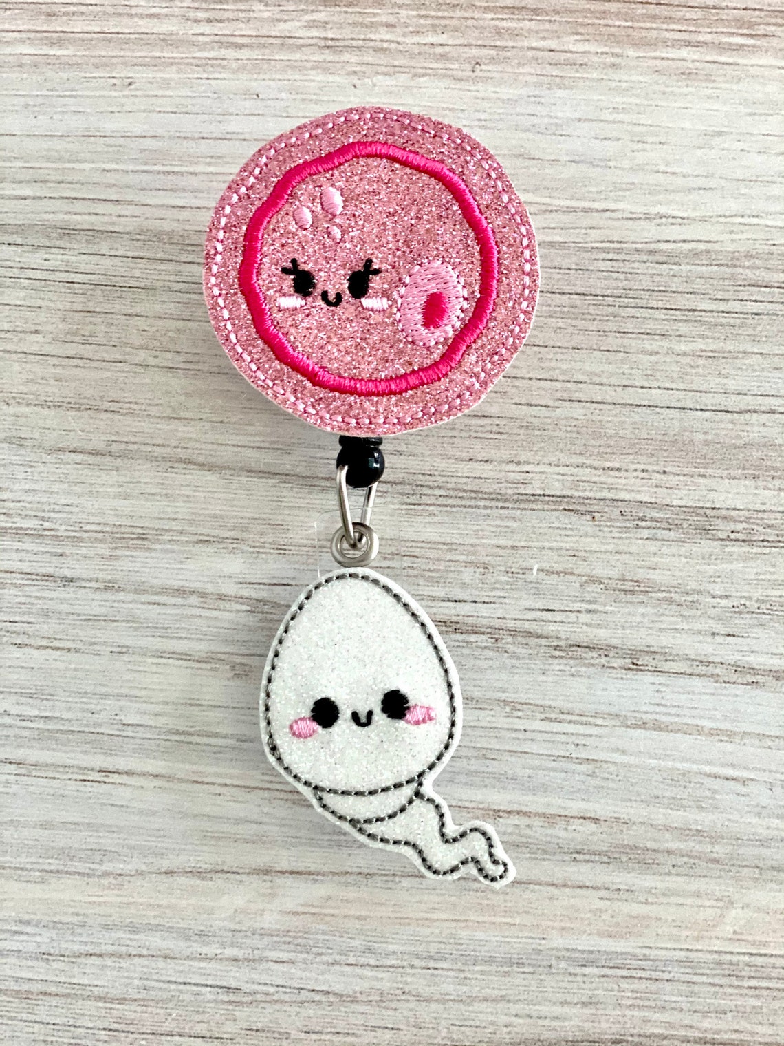 Egg and Sperm Badge Reel Fertility Badge Reel Labor & | Etsy