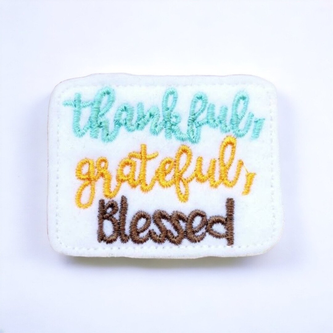 Thankful Grateful Blessed Badge Reel Thanksgiving Badge Reel - Etsy UK