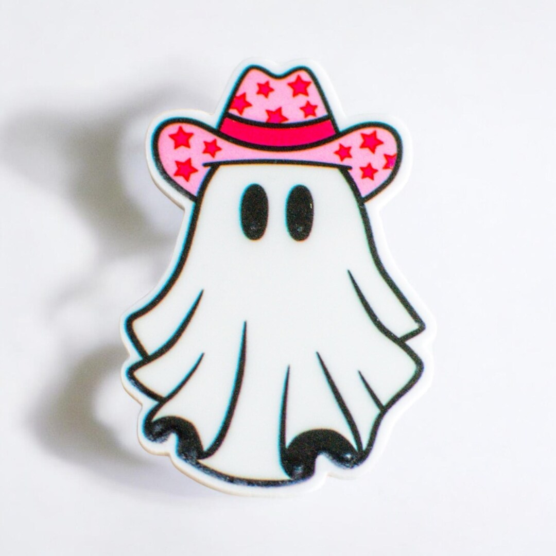 Cowboy Ghost Badge Reel / Mri Safe Badge Buddy / Spooky Ghost / Teacher ...