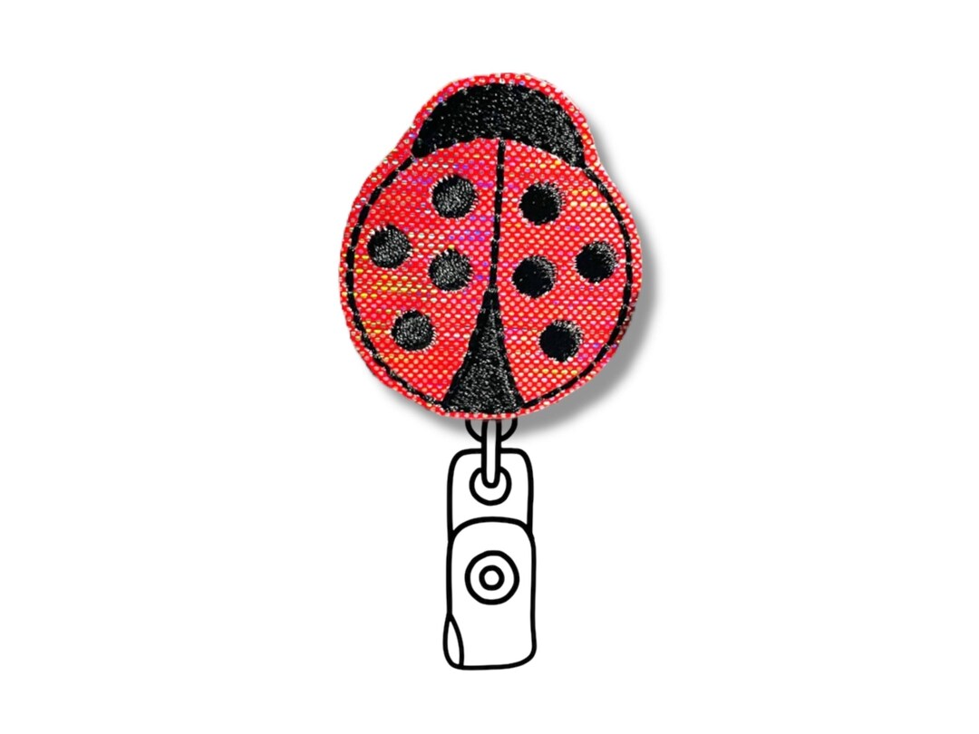 Ladybug Badge Reel, Cute Insect Nurse Badge Holder, Summer ID Clip ...
