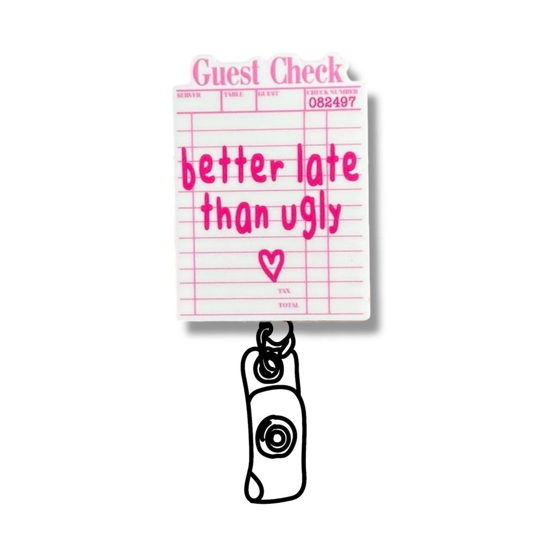 Funny Diner Ticket Badge Reel: Sarcastic Server ID Holder - Etsy