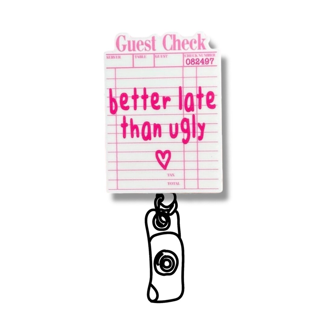 Server Badge, Retractable ID Reel, Funny Nurse Gift, Cute Badge Holder ...