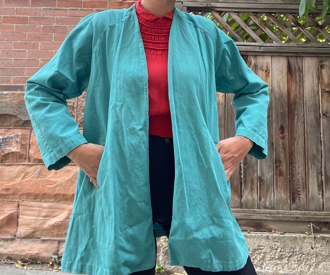 1940s Aqua Denim Lightweight Swing Jacket Size Medium - Etsy