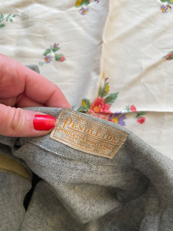 1950s Pendleton Grey Cropped Jacket size Small - Gem