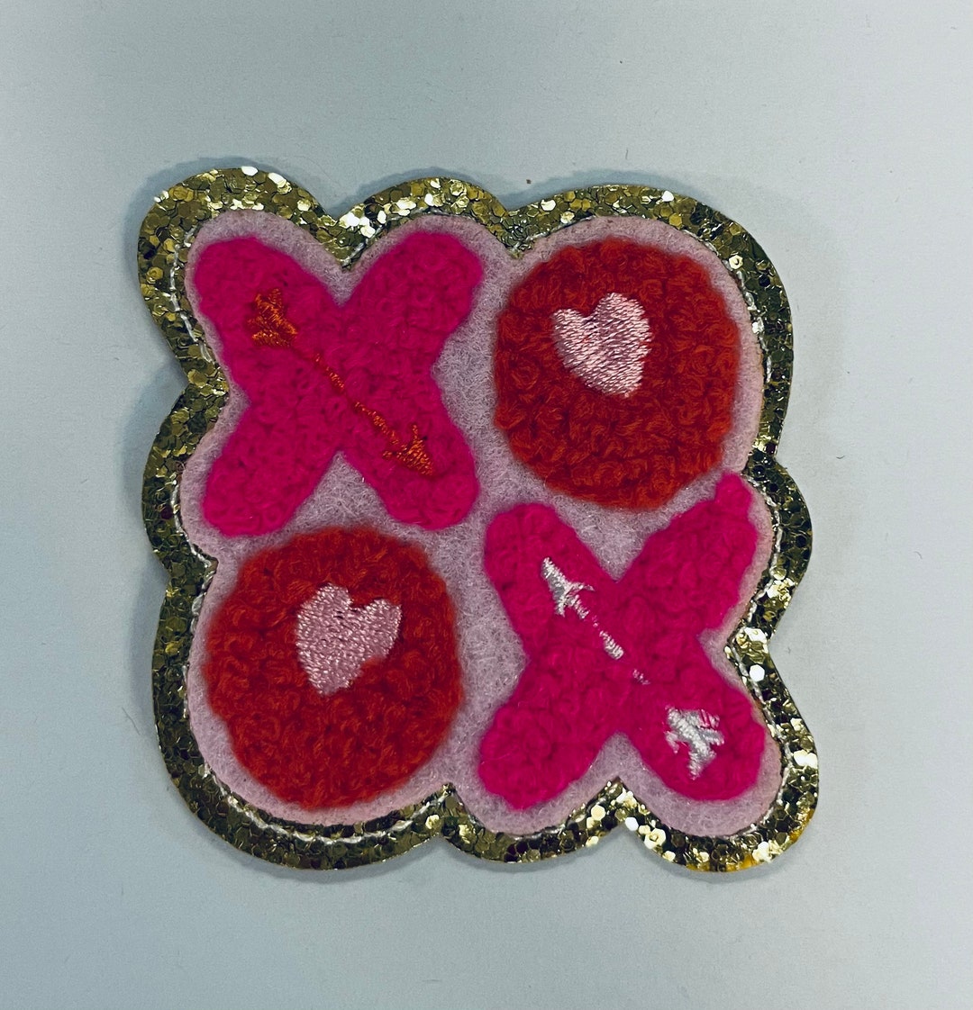 Chenille Patch XOXO Valentine's Iron on Patch Heart Iron - Etsy