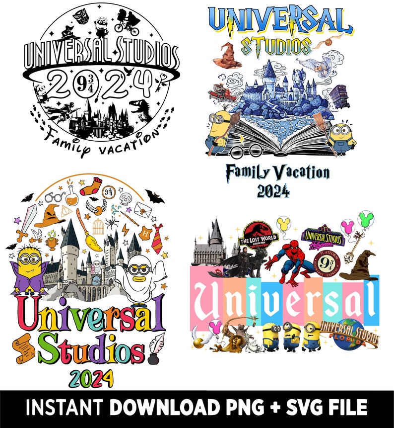 Bundle Universal Studio 2024 Png, 2024 Family Trip Png, Universal ...