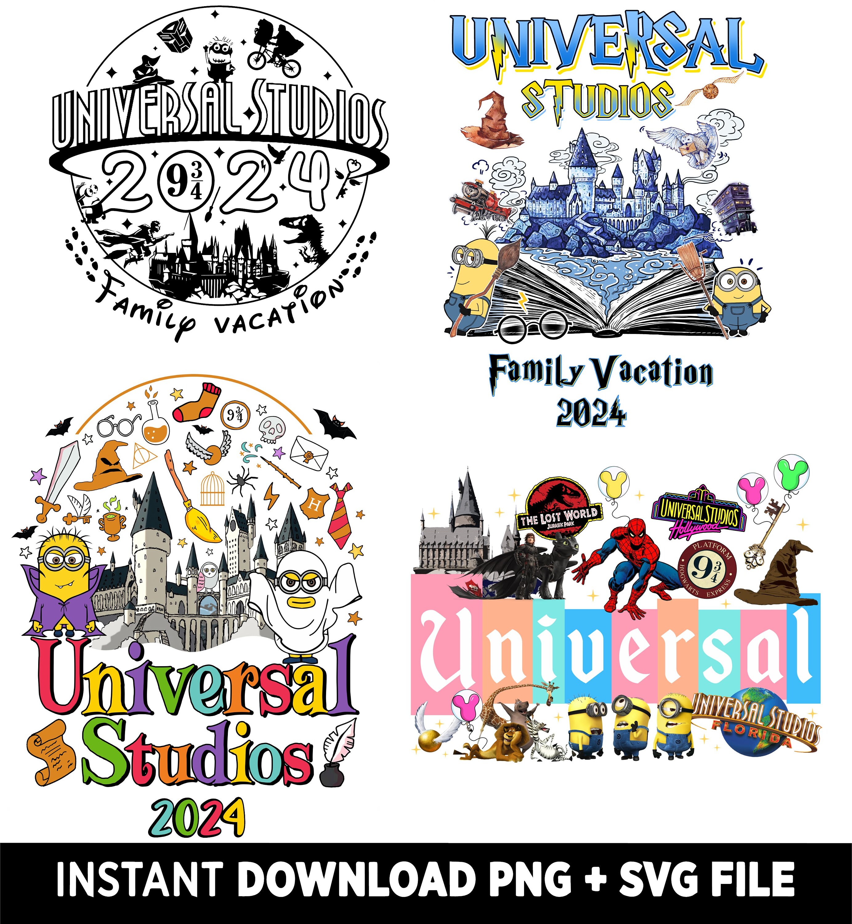 Bundle Universal Studio 2024 Png, 2024 Family Trip Png, Universal ...