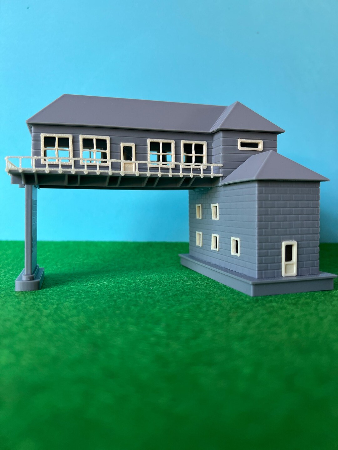 N Gauge Model Railway Layout Overhead Signal Switch Tower Kit Unpainted ...