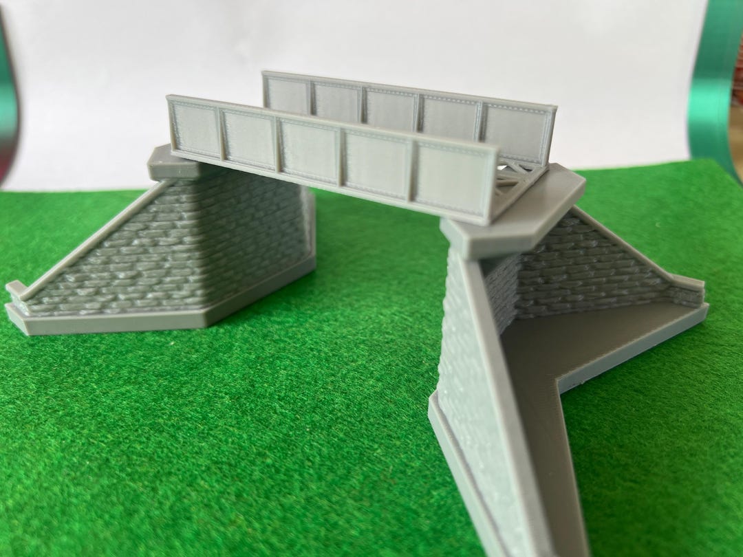 N Gauge Single Track Girder Bridge Model Railway Supports Stonework ...