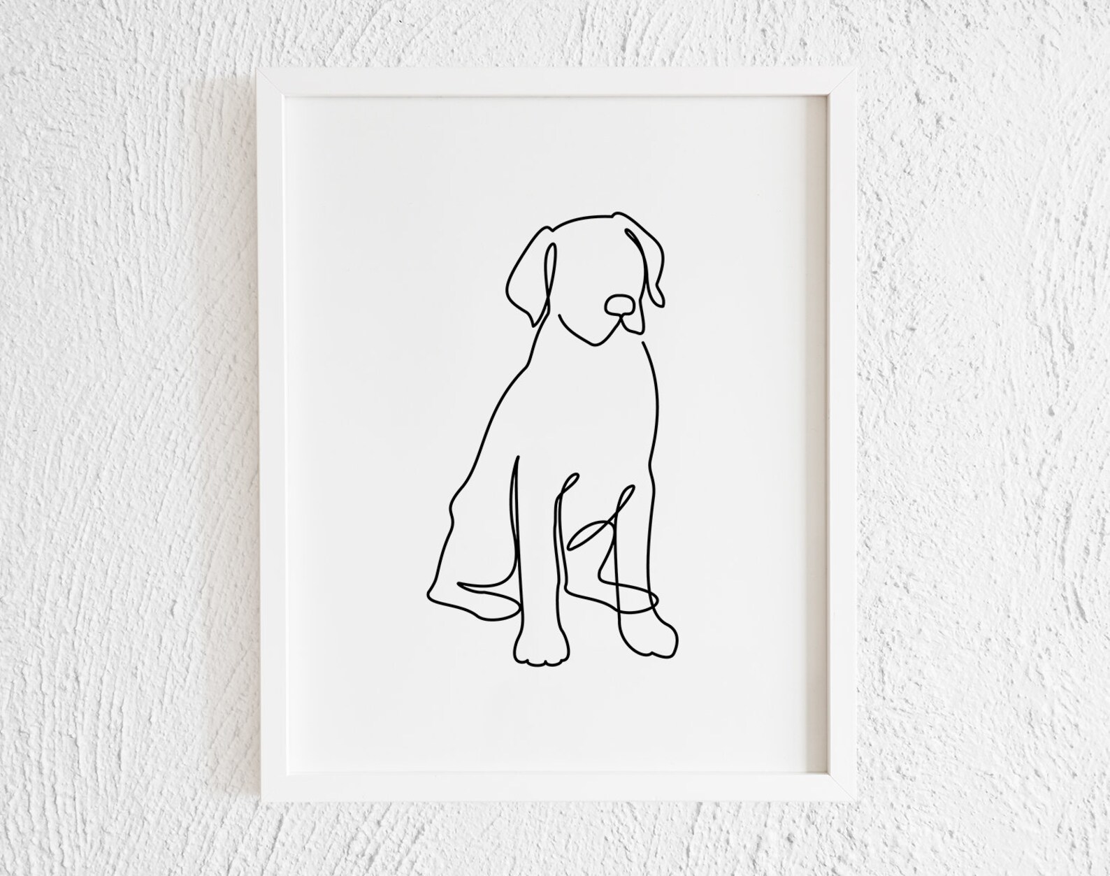 Labrador Retriever One Line Drawing Print. Printable Black and | Etsy ...