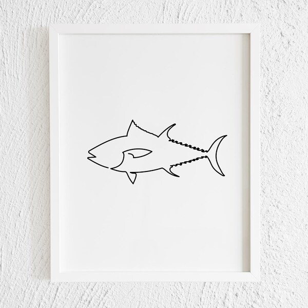 Fish Line Art Decor - Etsy