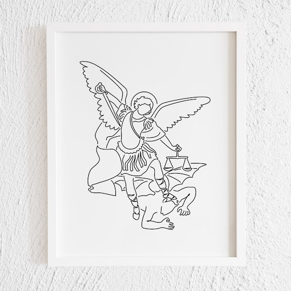 Saint Michael Printable - Etsy